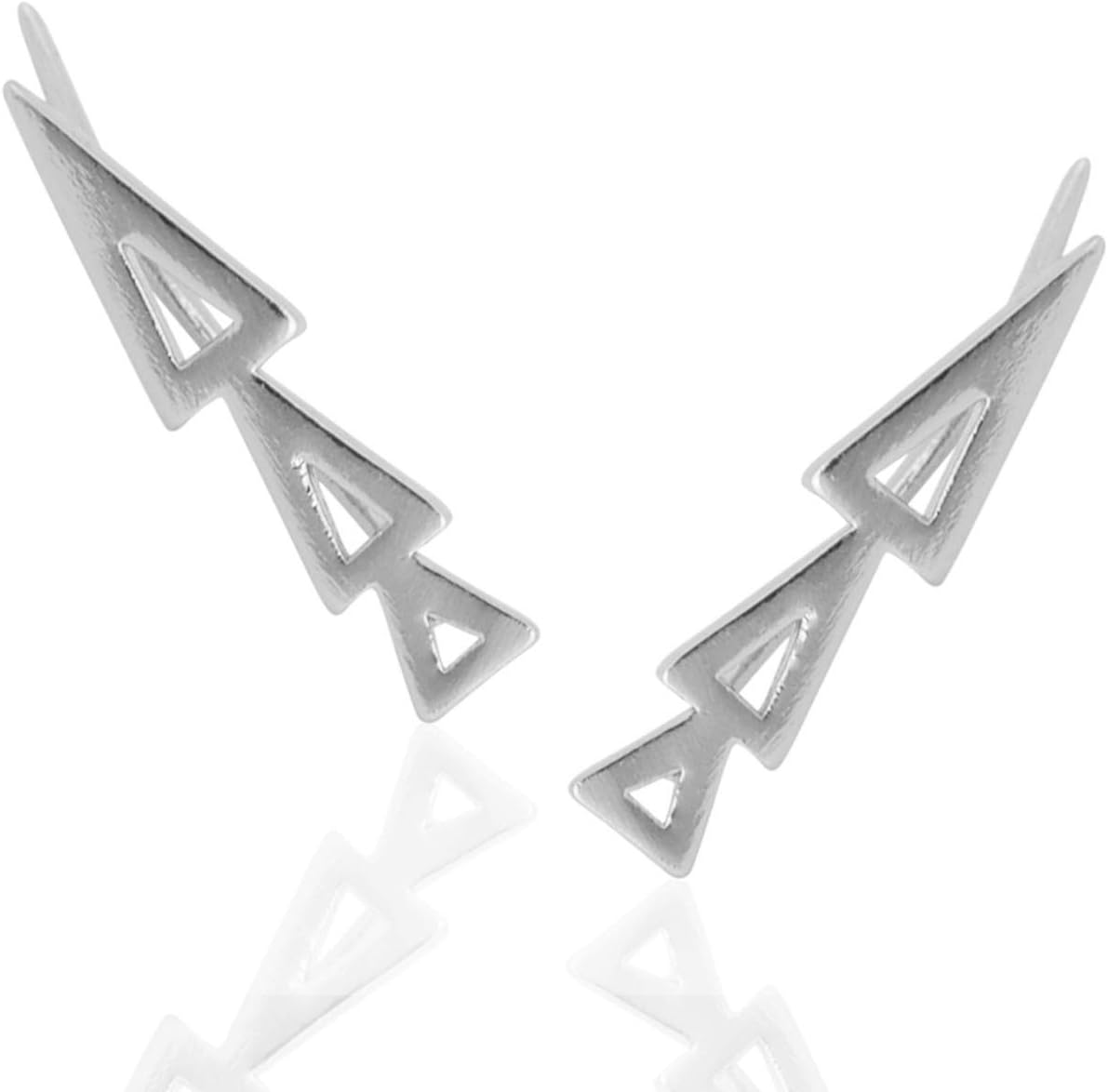 Amazon.com: Humble Chic Triangle Ear Climbers - Arrow Shaped Cutout Ear ...