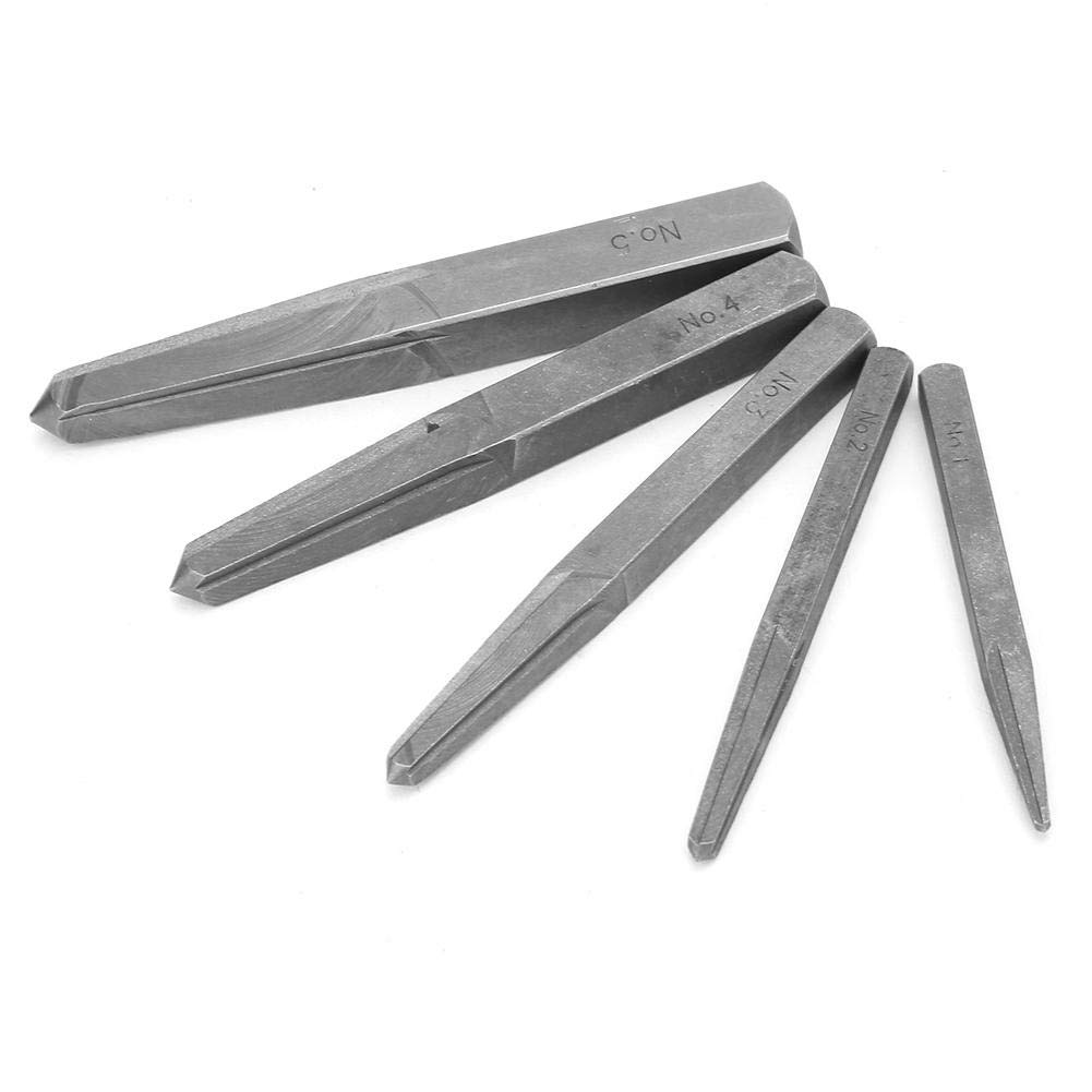 Cionyce 5 Pcs Bolt Extractor Set Straight Fluted Screw Extractor Heavy