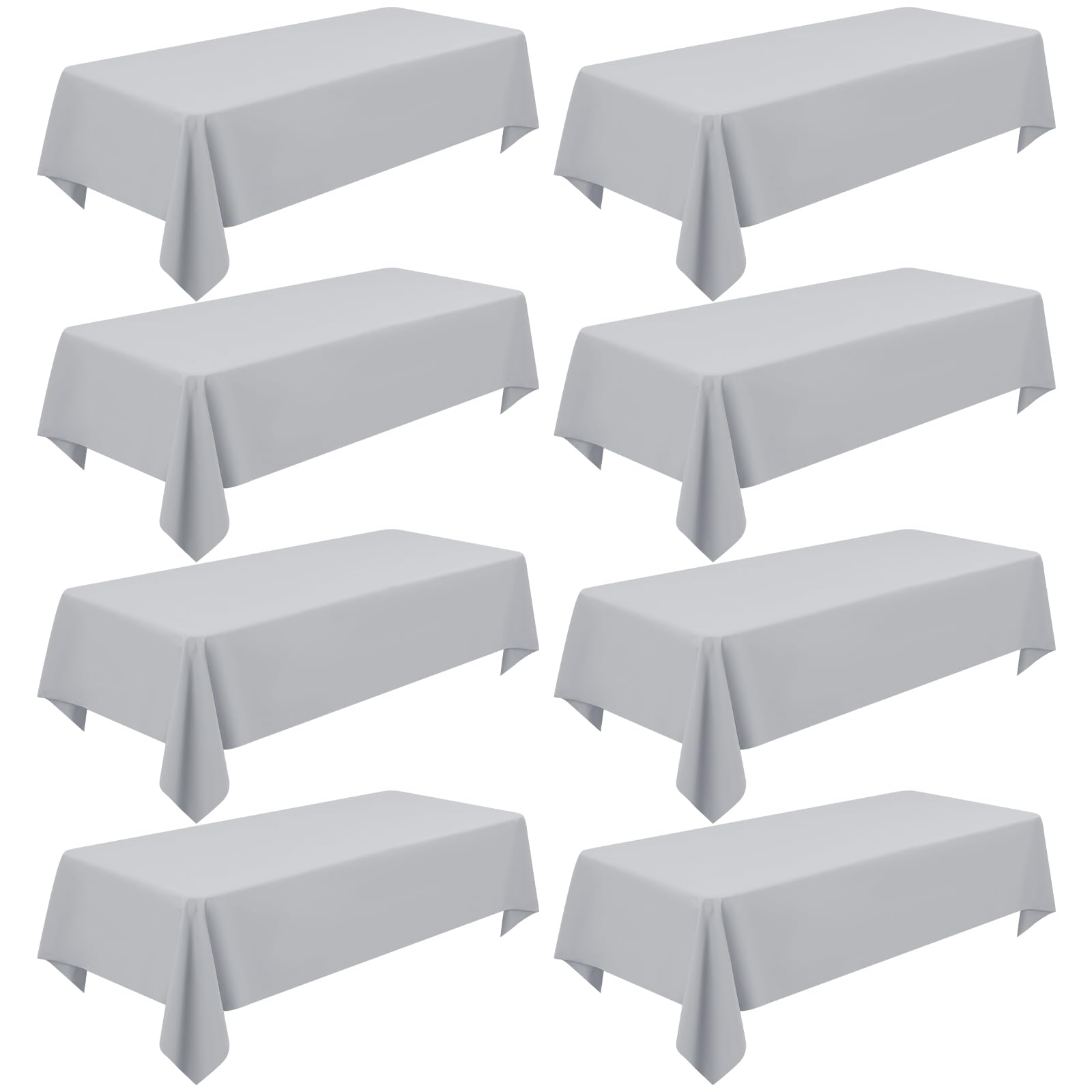 Amazon.com: 8 Pack Rectangle Tablecloth 60x102 inch Light Grey ...