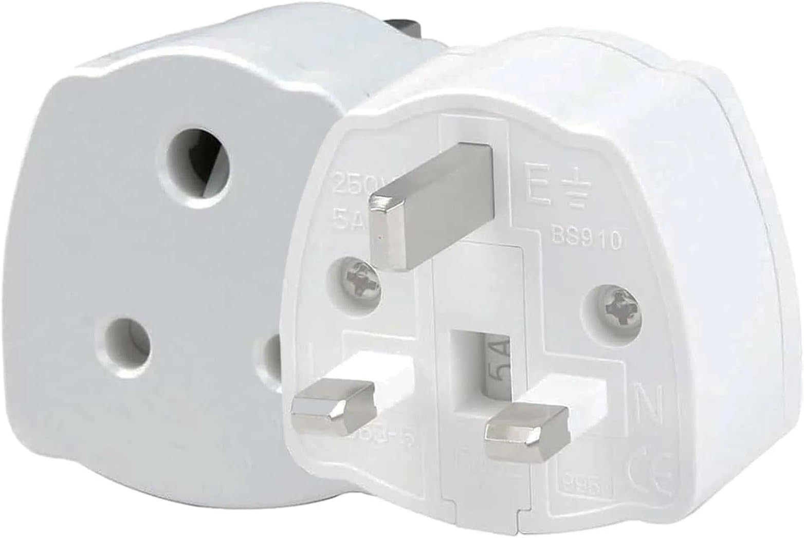 TEC UK - 2 X UK to India Travel Adapter, 3 Pin Prong Plugs for Visitor ...