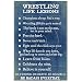 Amazon.com: Homelight Wrestling Life Lessons Poster, Funny Wrestler ...