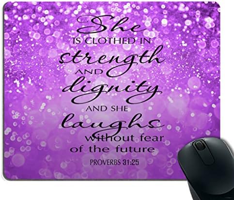 Amazon.com : Smooffly Proverbs 31:25 Mouse Pad,Bible Verse Pink ...