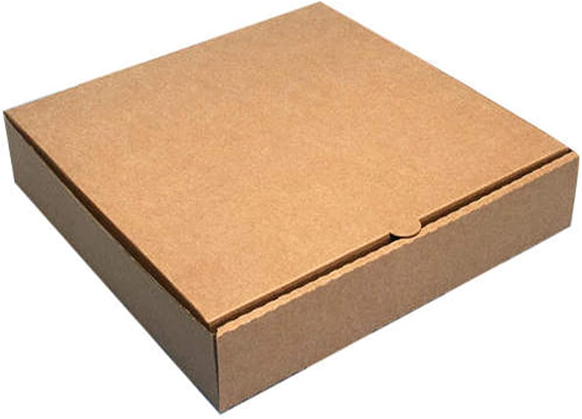 MALANI STORE Corrugated Cardboard Pizza Box (12X12X1.5 inch, Brown ...