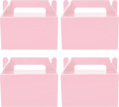 Amazon.com: Oletx 50Pcs Pink Gable Gift Boxes, 5.9''Small Party Favor ...