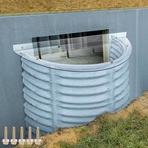 UEDET Window Well Covers Outside, Heavy-Duty Polycarbonate Basement ...