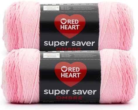 Amazon.com: Red Heart Super Saver Jumbo Light Pink Yarn - 2 Pack of ...