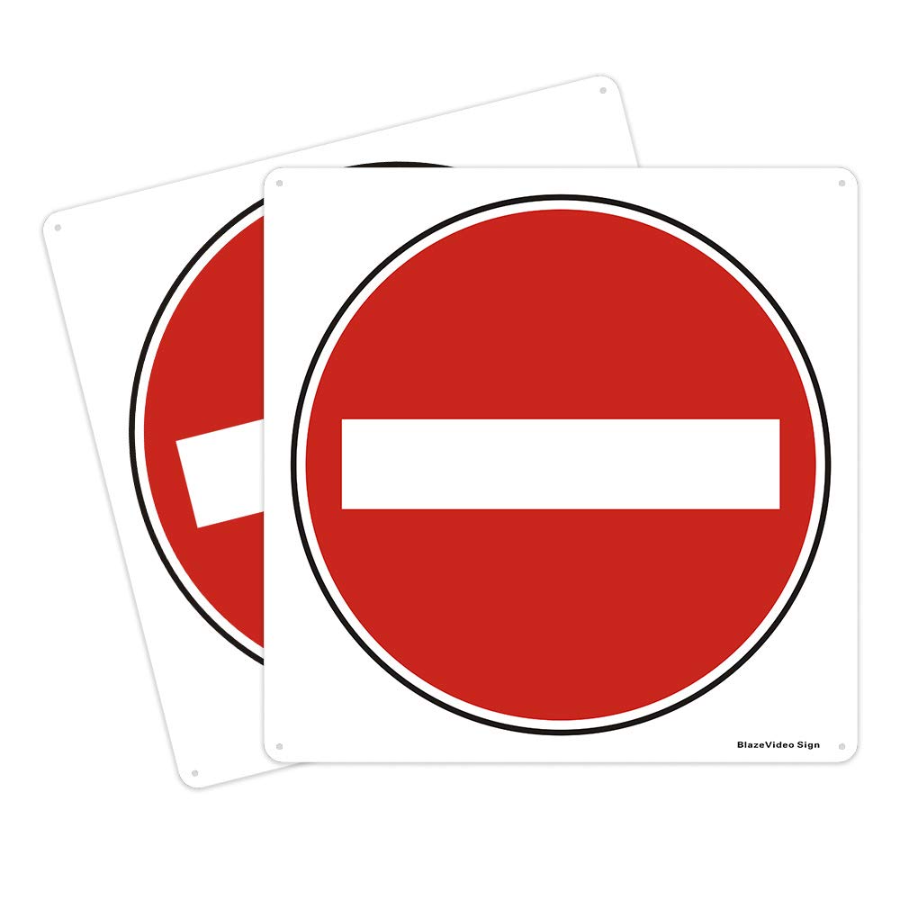 Buy 2-Pack No Enter Signs No Entry Sign Traffic Directional Signs, No ...