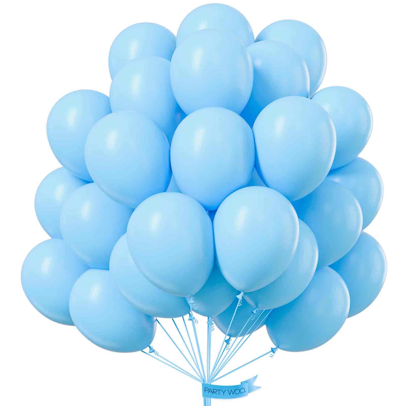 Amazon.com: PartyWoo Light Blue Balloons, 52 pcs 12 Inch Blue Balloons ...