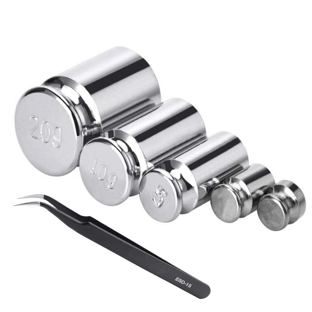 Buy Yangyme Stainless Steel Calibration Weight Set, 5 Pieces Gram ...