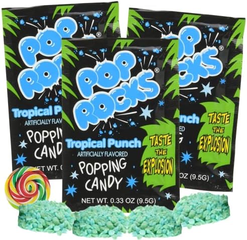 Amazon.com : Pop Rocks Fizzing Candies, Tropical Fruit Flavored Popping ...