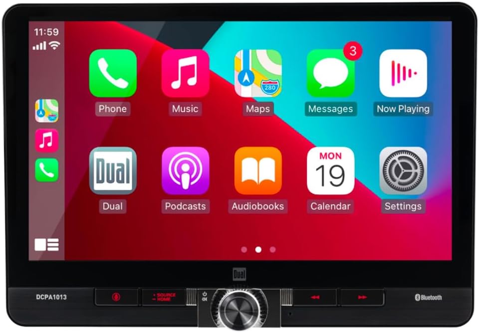 Amazon.com: Dual Electronics Dual DCPA1013 1-DIN 10.1"" Apple CarPlay ...