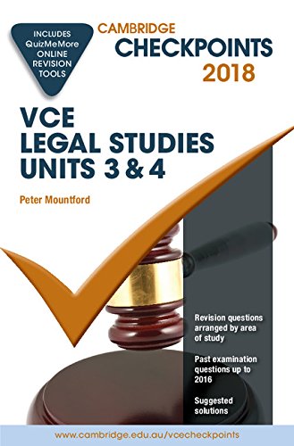 Cambridge Checkpoints VCE Legal Studies Units 3 and 4 2018 and Quiz Me ...