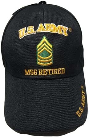 COLL7AWS Army MSG Master Sergeant E-8 Army Rank Military Baseball Cap ...