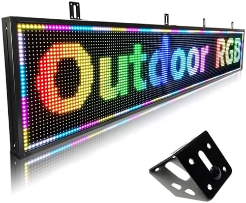 Amazon.com : LED sign OUTDOOR 40" x 14" WiFi P10 resolution, full LED ...