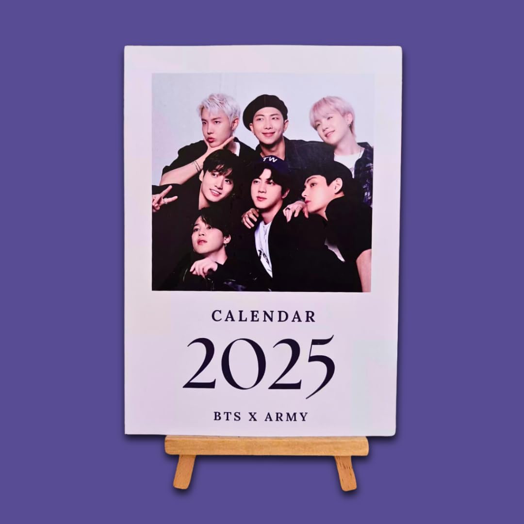 Bts Calendar 2025 12 Pages Month Wise Bts Desk Calendar | Desertcart ...