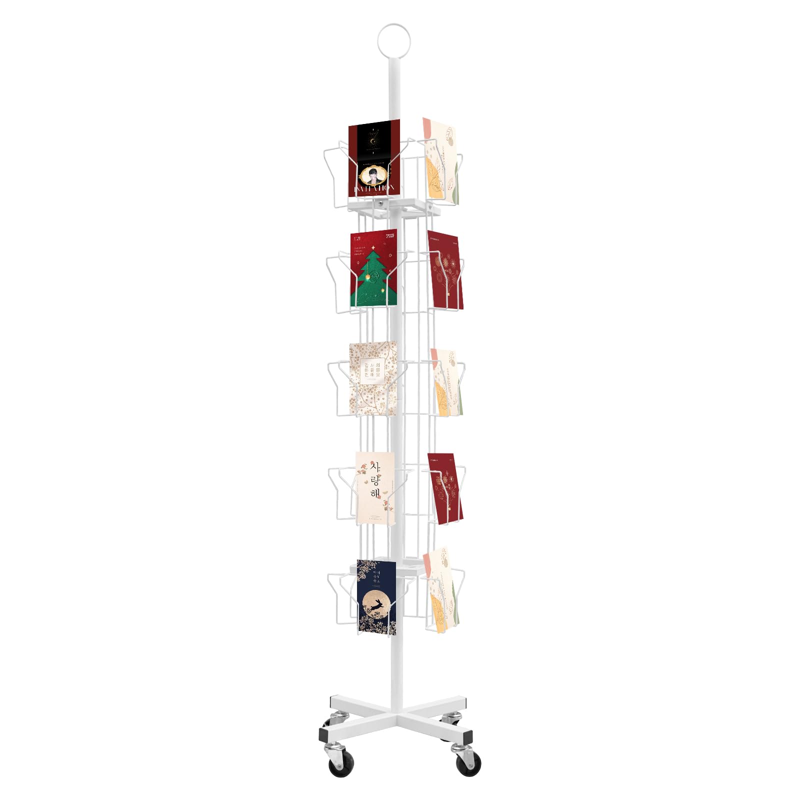 Amazon.com : Rotating Greeting Card Rack, 20-Pocket Greeting Card ...