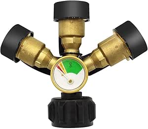 PRATYAHARA 1 Piece 3 Way Propane Splitter Propane LP Tank Tee Gauge ...
