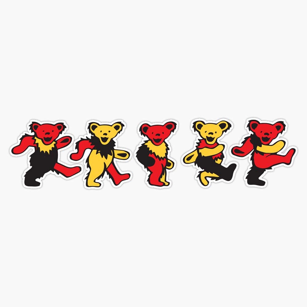 Grateful Dead Sticker Liquid Blue Grateful Dead Yellow Dancing Bear ...