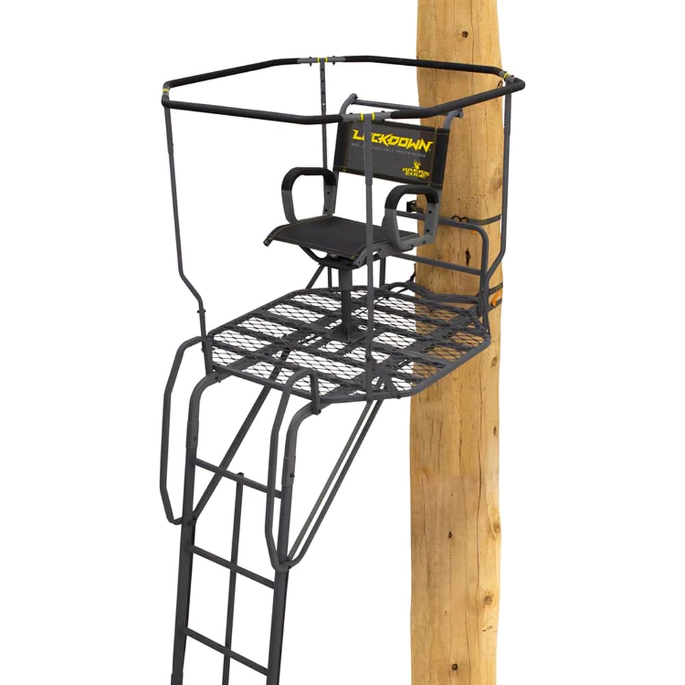 Amazon.com : Rivers Edge® Lockdown™ 21’ 360° 1-Man Ladder Stand ...