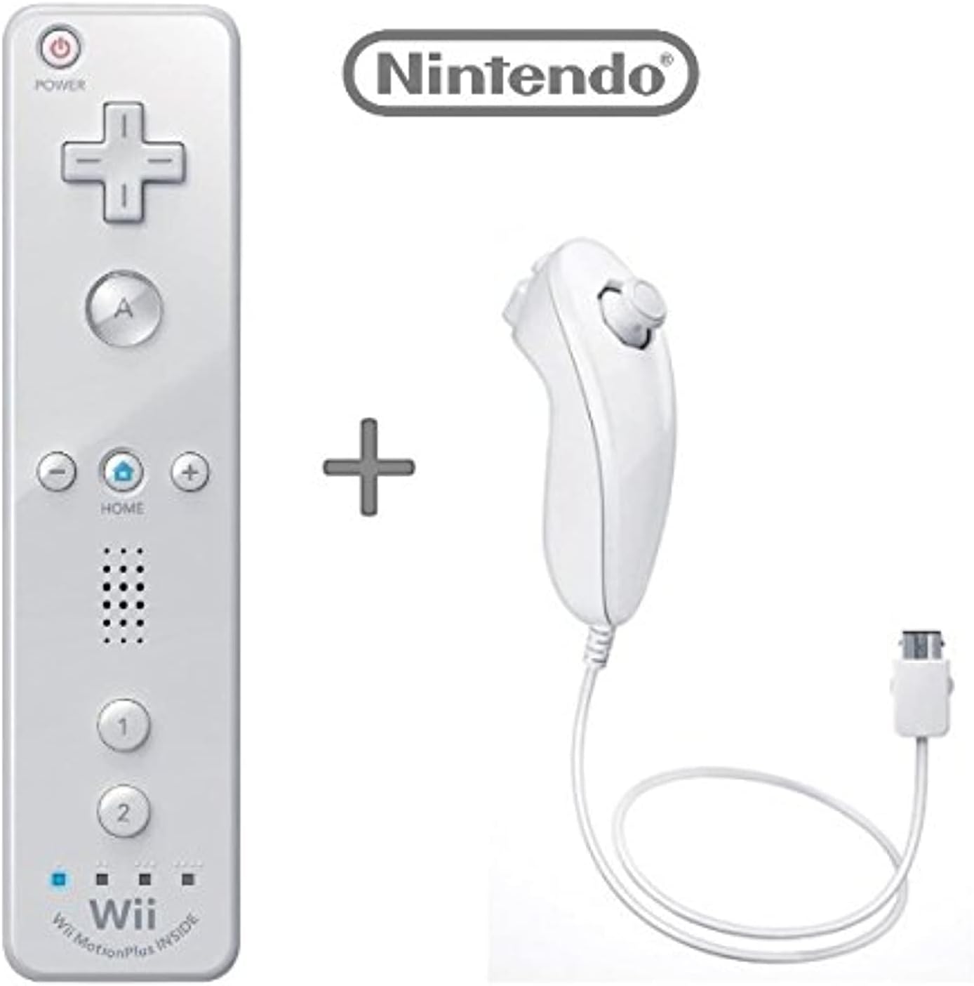 Official Nintendo Wii/Wii U Remote Plus Controller and Nunchuk Combo ...