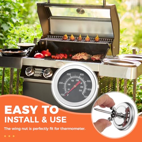 MOOTVGOO BBQ Grill Thermometer, 2 Inch Stainless Steel Temperature ...