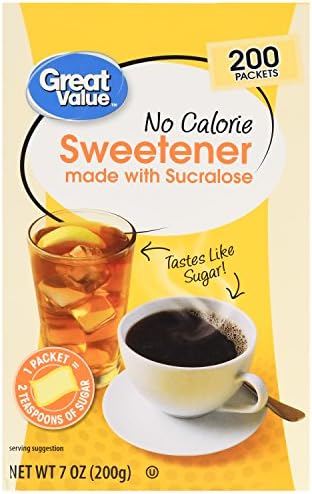 Amazon.com: Great Value Sweetener with Sucralose Packets, No Calorie, 7 ...