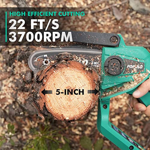 Snapklik.com : POPULO 5-inch Cordless Mini Chainsaw, 20V MAX 20Ah Power ...