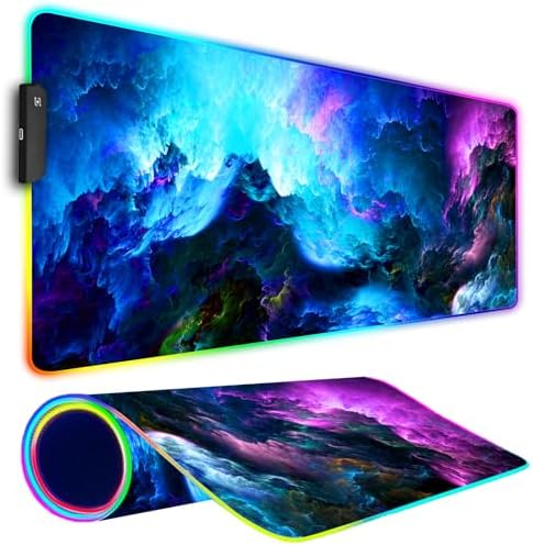 Amazon.com: Neonaze Gaming Mouse pad with Hexagonal Glowing Pattern ...