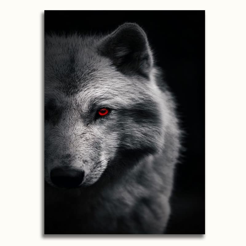 Grey Wolf With Red Eyes