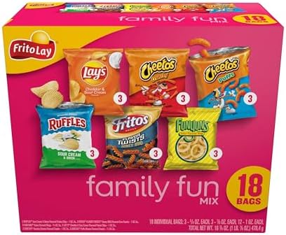 Amazon.com: Frito-Lay Snacks Family Fun Mix Chips Variety Pack, Ruffles ...