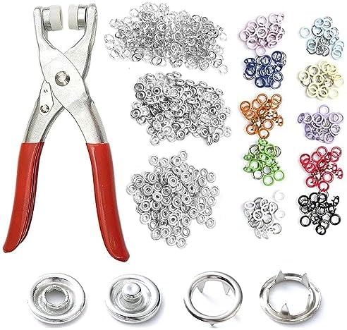 Boutons Pression En Metal, 150 Pcs Boutons Pression, Kit De Boutons ...