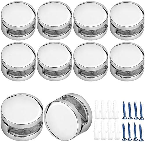 FYSL 8 Pcs Frameless Mirror Glass Wall Hanging Fixing Kit Spring Loaded ...