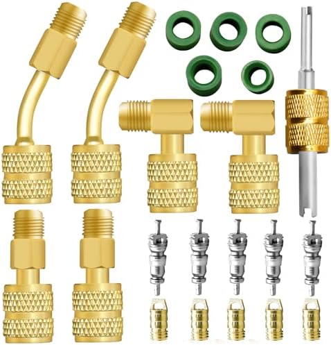 R410A Adapter Kit, Mini Split Adapter 5/16 to 1/4 Coupler R410A Adapter ...