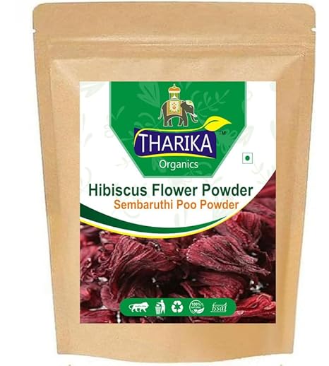 Tharika Organics Hibiscus Flower Powder, 50g, Sembaruthi Poo Powder ...