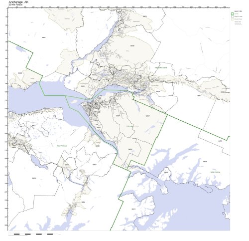 Amazon.com : Anchorage, AK ZIP Code Map Not Laminated : Prints : Office ...