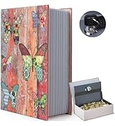 Decorative Book Safe Box with Combination Lock, Vintage Faux Book ...