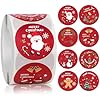 Amazon.com: 500PCS Christmas Stickers Roll 1.5 in Envelope Seals Round ...