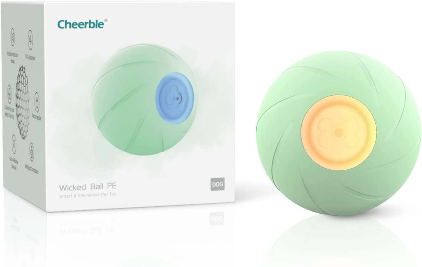 Cheerble Interactive Dog Toy, Interactive Ball for Dogs, 8 cm Bouncing ...