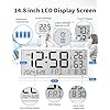 Amazon.com: MASHI 14" Large Digital Wall Clock Battery Operated with ...