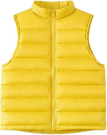 Amazon.co.jp: QPQPQ キッズ ダウンベスト 男女兼用 秋冬 子供服 軽量 保温 防寒 袖なし 中綿ベスト 可愛い アウター ...