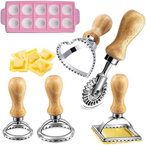 CODIRATO 3 PCS Ravioli Stamp Set Ravioli Cutter with Wooden Handle ...