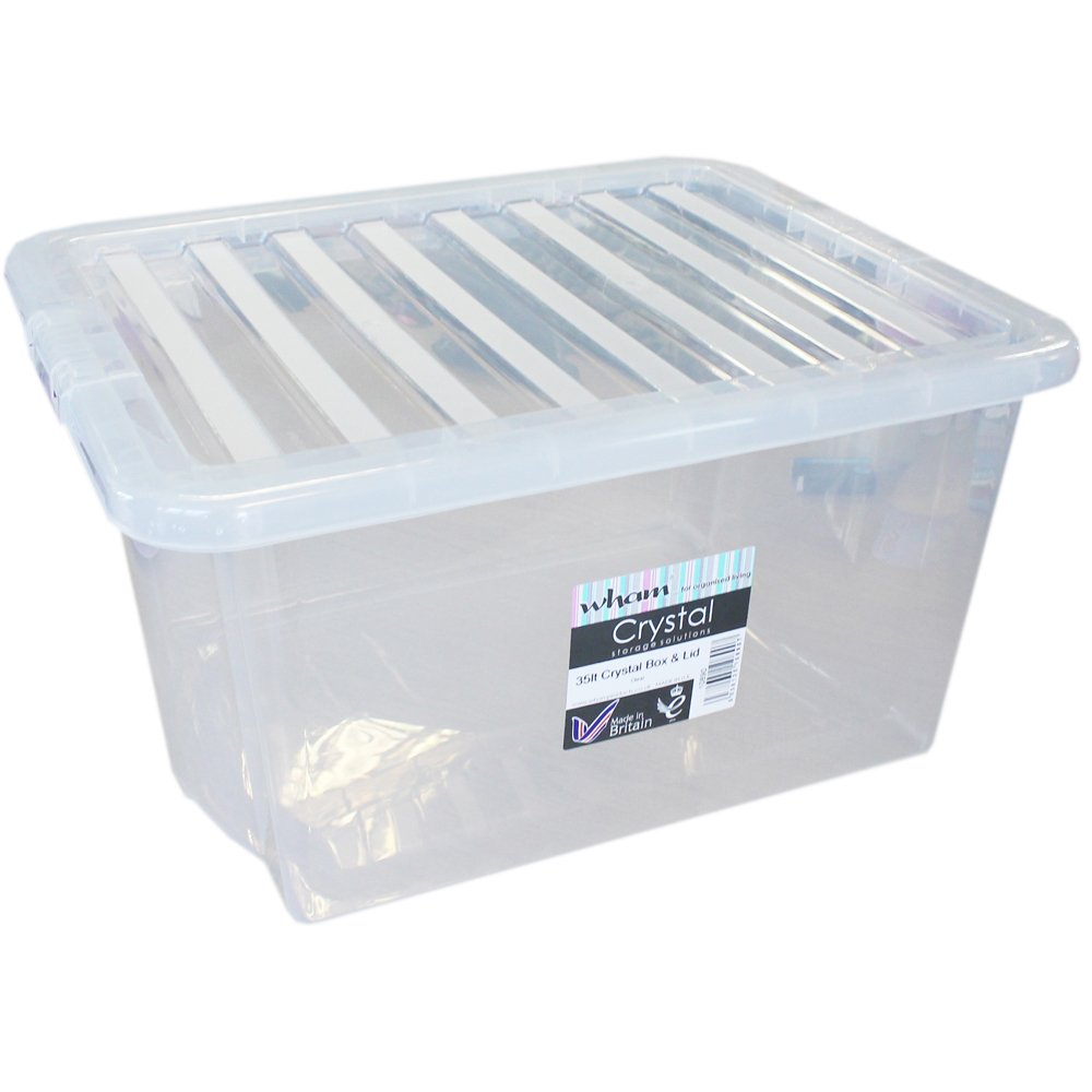 Wham Clear Plastic Storage Box - 35 Litres, White, (10890) : Amazon.co ...