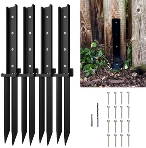 Amazon.com : Dukelai 4 Pcs Fence Post Repair Kit,Heavy Duty Fence Post ...