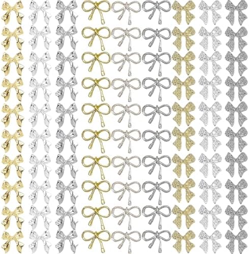 Amazon.com: Bow Charms for Nails 3D Metal Alloy Bows Nail Art Charms ...