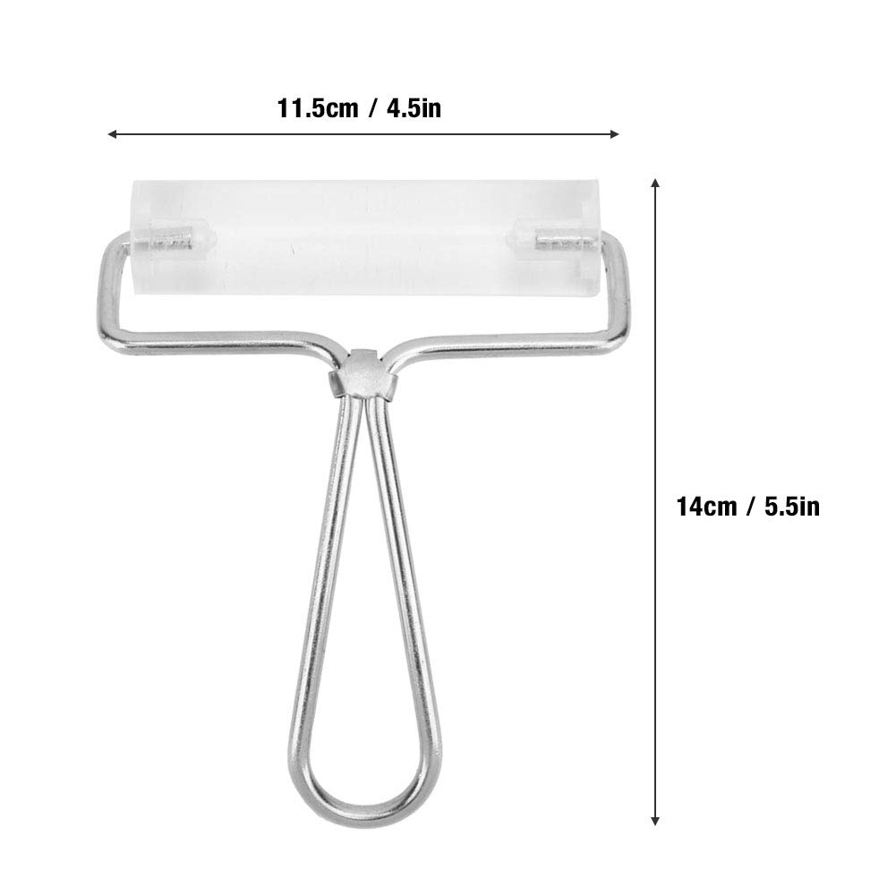 Fydun Clay Roller Clear Acrylic Rolling Pin Polymer Clay Metal Handle ...