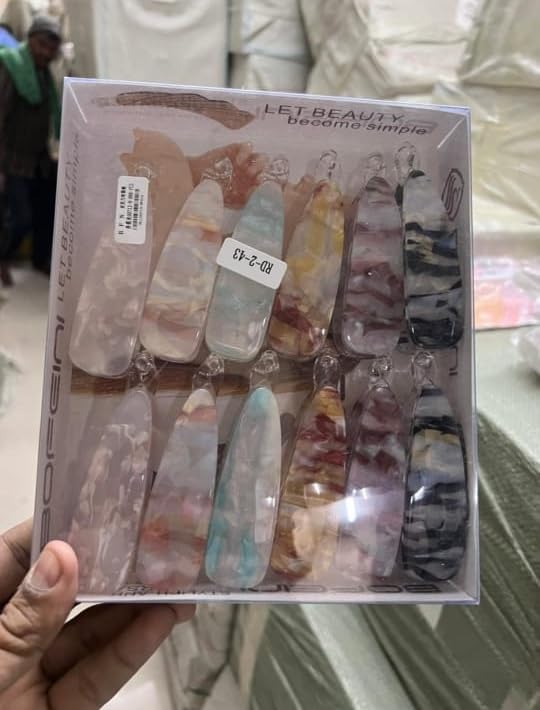 Ashkash 2pcs Elegant Print Double Sided Clincher Comb Acetate ...