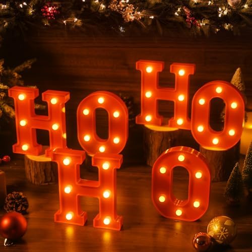 Amazon.com: Christmas Decorations Indoor, Marquee Light Up Letters JOY ...