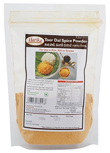 Harika Toor Dal Spice Powder (Kandi Karam/Paruppu Podi) 100g : Amazon ...