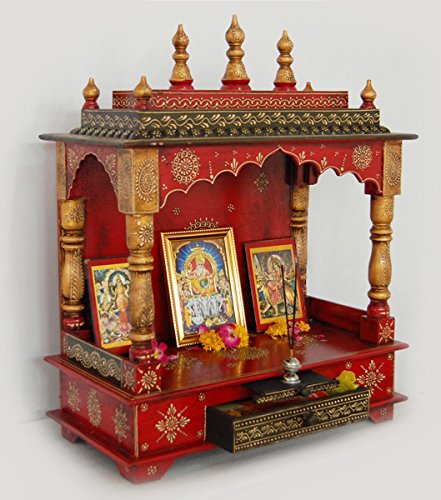 UttamUdhyog Hardwood Folding Temple (Multi_60 x 30 x 75 cm) : Amazon.in ...