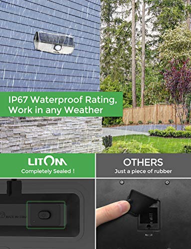LITOM Solar Powered 270 Degree Wide Angle Motion Sensor Lights Review ...